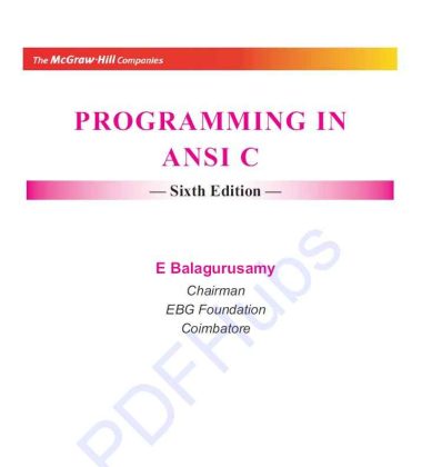 Programming in ANSI C Balagurusamy pdf download - PDFHubs - Download ...